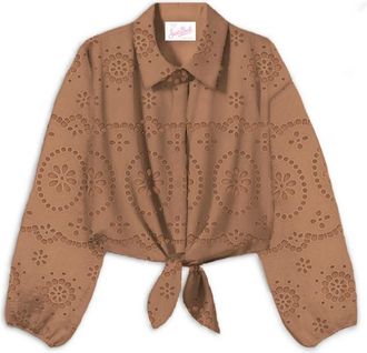 MC2 Saint Barth Femme, Blouses et Chemises, Brun, Taille: 36 FR camicie poliestere