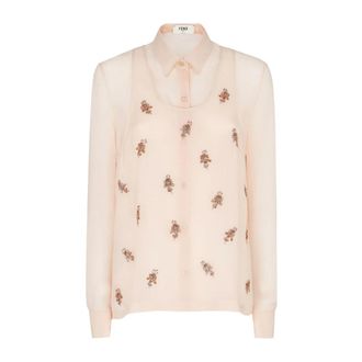 Fendi Rosa Langarmhemd und Top - - Blouses & Shirts - Damen - Rosa - M