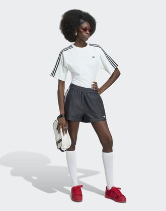 adidas Originals Summer Glow - Jeans-Shorts in Mittelschwarz