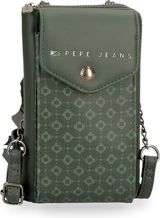 Pepe Jeans London Bethany Messenger-Tasche, klein, Grün, 11 x 20 x 4 cm, Kunstleder, Grün, Talla única, kleine Umhängetasche, grün, one size, Kleine Umhängetasche
