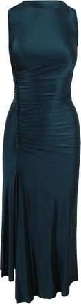 Victoria Beckham Femme, Robes, Bleu, Taille: 36 FR Shiny Jersey Dress