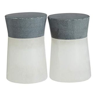 Premier Housewares White/Grey Finish Salt and Pepper Set