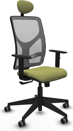 Piqueras y Crespo Economalla Stuhl mit 1D-Armlehnen, h&ouml;henverstellbarer Lendenwirbelst&uuml;tze und festem Kopfteil, ausgestattet mit Sincro 3 Positionen und Schneideschaum,