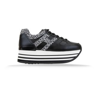 Hogan Leopardenmuster Schn&uuml;rschuhe f&uuml;r Damen - - Shoes - Damen - Schwarzk - 41 EU