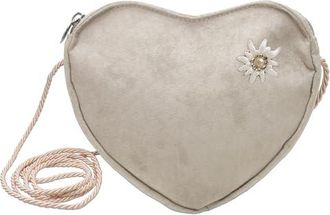 Alpenfl&uuml;stern Greta DTA103 Sac &agrave; main en forme de coeur avec strass et edelweiss pour femme - Sac &agrave; bandouli&egrave;re pour Dirndl - Sac &agrave; main pour costume traditionnel D