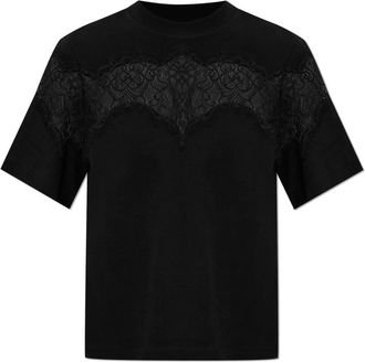 AllSaints Femme, Tops, Noir, Taille: 38 FR Lisa Lace Amelie T-Shirt