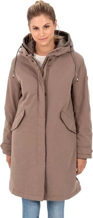 Camel Active Damen Funktionsmantel aus einem Organic Cotton-Mix Braun, womenswear-42