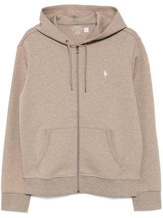 Polo Ralph Lauren hoodie &agrave; fermeture zipp&eacute;e - Marron