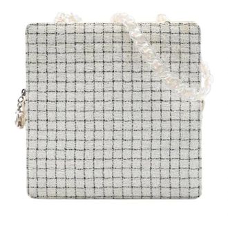 Chanel Pre-owned Tweed Shoulder Bag - - Pre-owned - Damen - Wei&szlig; - ONE SIZE