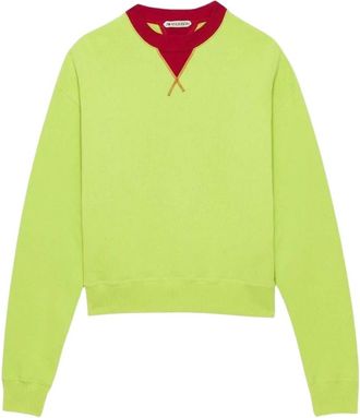 J.W.Anderson Sweatshirt mit Kontrastkragen - - Sweatshirts & Hoodies - Damen - Gr&uuml;n - S