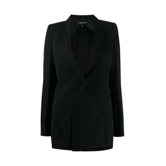 Ann Demeulemeester Schwarzer Cavalier Blazer - - Jackets - Damen - Schwarzk - S