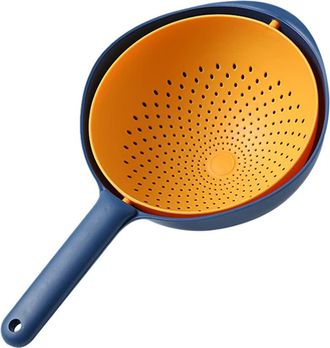 Cabilock Abtropfkorb Mit Griff Obst Scheibe K&uuml;che Sieb Filter Fruchtsp&uuml;ler-siebbeh&auml;lter Falten Drain Korb Sch&uuml;ssel Ablassen Sch&uuml;ssel Obst Sch&uuml;ssel Rotieren Gem