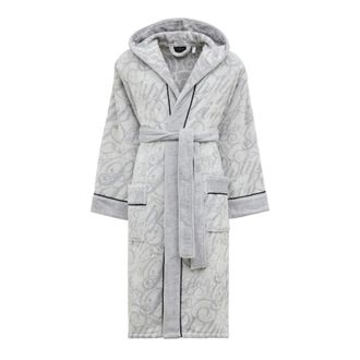 Philipp Plein unisex, V&ecirc;tements de nuit et de d&eacute;tente, Blanc, Taille: L/Xl Peignoir de bain &agrave; capuche Signature