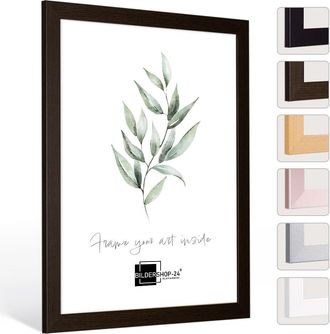 Bildershop-24 Bilderrahmen London in Holzoptik Wenge Dekor mit Acrylglas ANTIREFLEX/ENTSPIEGELT 36 X 49 cm PUZZLEFORMAT