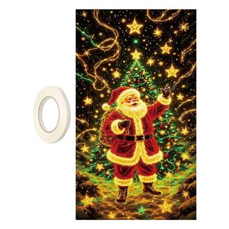 Generic Verbessertes Nachtleuchten: Das Weihnachts-T&uuml;rbanner Verf&uuml;gt &Uuml;ber EIN UV-Fluoreszierendes Leuchten, Das Einen Sanften Lichteffekt Erzeugt, Die Festlic