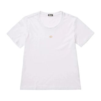 Blauer Minimal Logo T-Shirt Pumpies - - Tops - Damen - Wei&szlig; - S