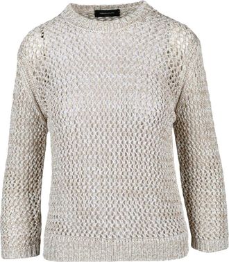 Fabiana Filippi Femme, Pulls, Beige, Taille: 40 FR Maglia corta in tricoat