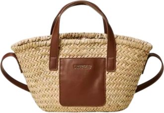 Twinset Femme, Sacs, Multicolore, Taille: ONE Size Sac Shopper en Paille