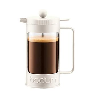 Bodum 11376-913 Bean Cafetière à Piston avec 8 Tasses Verre Blanc 1,0 L