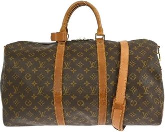 Louis Vuitton unisex, Pre-owned, Brun, Taille: ONE Size Sac Keepall bandouli&egrave;re Pre-owned