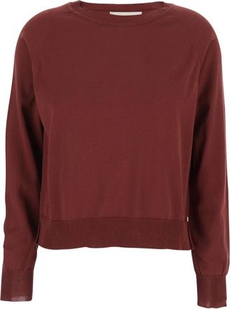 Jucca Femme, Pulls, Rouge, Taille: 40 FR Pull Ras du Cou en Coton