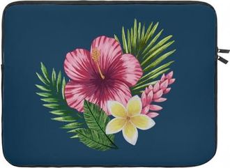 Fabulous Housse Ordinateur Portable N&eacute;opr&egrave;ne - Flore Hawaii Fleurs Tropical Exotique Jungle Mer Surf - Pochette de Protection &Eacute;paisse et Anti-Chocs Pour PC et 