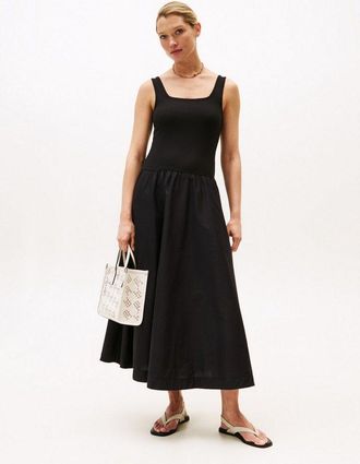 Tommy Hilfiger A-Linien-Kleid 5X2 RIB MIDI MIX F&F DRS