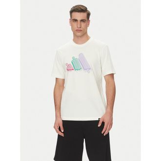 adidas T-Shirt Lounge Ice Graphic JJ4020 Weiß Regular Fit