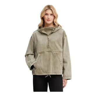 Michael Kors Garment-Dyed Denim Popover Jacke - - Jackets - Damen - Gr&uuml;n - M/L