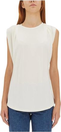 Michael Kors &Auml;rmelloses Rundhals-T-Shirt - - Tops - Damen - Wei&szlig; - L