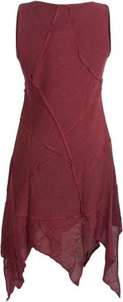 vishes Zipfelkleid Armloses einfarbiges Patchwork Zipfelkleid Hippie, Goa, Boho, Ethno Style