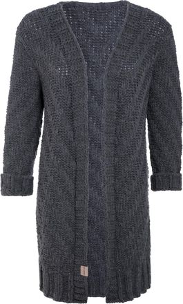 Knit Factory Sally Strickjacke - Mittellange Damen Strickjacken - Cardigan mit Wolle - Grobstrickjacke - Strickweste f&uuml;r den Herbst und Winter - Hochwertige Qualit