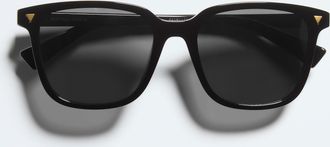 Bottega Veneta Lunettes De Soleil Soft Carr&eacute;es En Ac&eacute;tate Recycl&eacute; - Noir - Unisex - Unisex