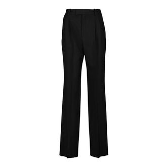 Saint Laurent Elegante Wollstadt Hose - - Trousers - Damen - Schwarzk - M
