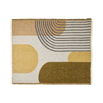 Novit&agrave; Home Geometric Blanket - beige tones 130x150