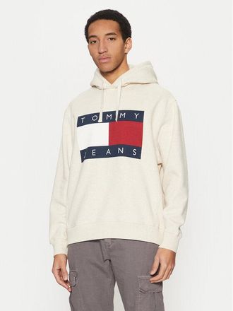 Tommy Jeans Sweatshirt Flag DM0DM21174 Beige Regular Fit