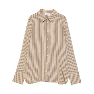 Marella Femme, Blouses et Chemises, Brun, Taille: 38 FR Camicia Folk a righe