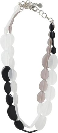 Emporio Armani Femme, Accessoires, Beige, Taille: ONE Size Elegant Resin Necklace