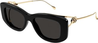 Gucci Eckige Sonnenbrille mit Acetatgestell - - Accessories - Damen - Schwarzk - 55 MM