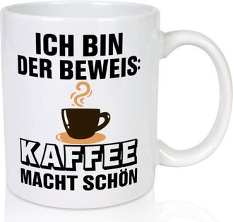 Generic Kaffee macht schön | Kaffeetrinker Tasse | lustig - Tasse Weiss - Kaffeetasse/Geschenk/Familie