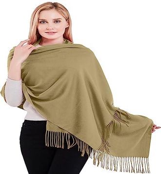 CJ Apparel Champagne Épaisse Solide Couleur Unie Conception Népalaise Châle écharpe étole Wrap Châles Pashminas Nouvelle