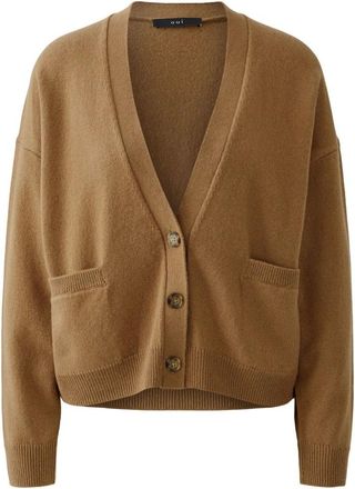 Oui Damen, Strickwaren, Braun, 2XLGröße