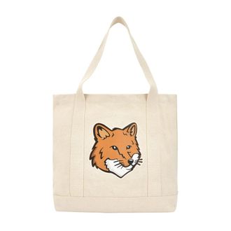 Maison Kitsun&eacute; Bedruckte beige Tasche - - Bags - Damen - Beige - ONE SIZE