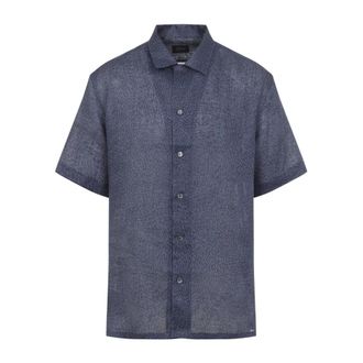 Brioni Cuban Linen Shirt - - Shirts - Herren - Blau - S
