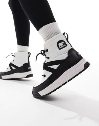 Sorel Whitney III - Mittelhohe Winterstiefel in Creme und Schwarz-Wei&szlig;