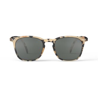Izipizi Shape E Unisex Sonnenbrille aus Kunststoff in der Farbe Light Tortoise-Soft Grey Lenses 100% UV-Schutz, Ma&szlig;e: 14,5cm x 14cm x 4,6cm, SLMSEC69_00