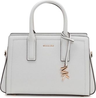 Michael Kors Femme, Sacs, Blanc, Taille: ONE Size Laila Small Pebbled Leather Satchel