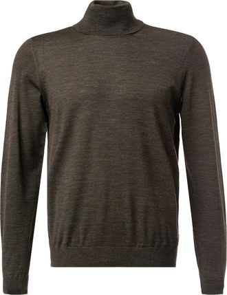 HUGO BOSS Herren Rollkragenpullover braun unifarben