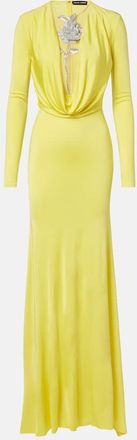 DAVID KOMA Robe longue &agrave; ornements