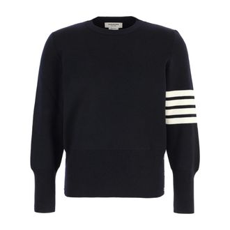 Thom Browne Wool 4-Bar Pullover - - Knitwear - Herren - Blau - S